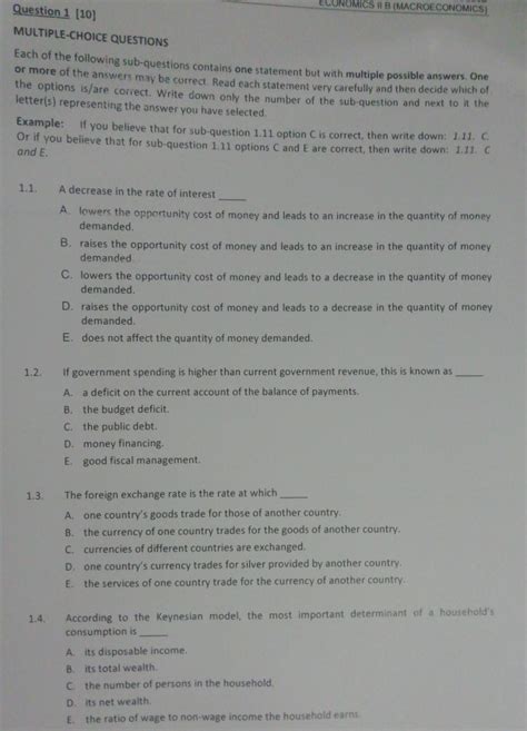 Solved ECONOMICS II B MACROECONOMICS Question Chegg