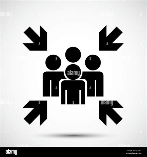 Assembly Point Black Icon Isolated On White Background Stock Vector