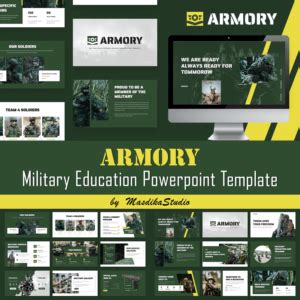 Armory Military Education PowerPoint Template MasterBundles
