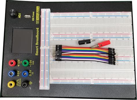 Powered Solderless Breadboard With Touch Screen Volt And Current Meter And Pulse Generator