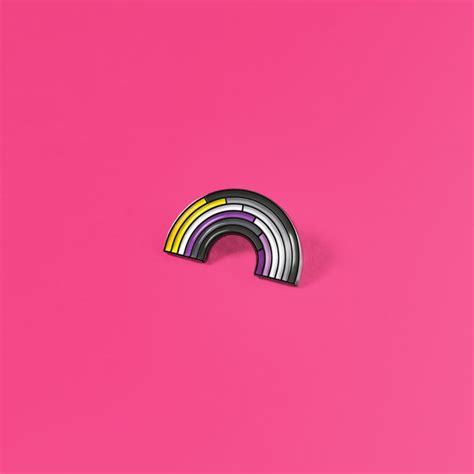 Non Binaryasexual Rainbow Pin — Aspec Ace Subtle Sticker Badge