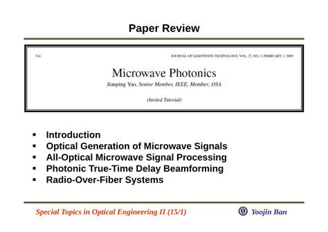 Pdf Introduction Optical Generation Of Microwave Signals All Optical