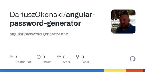 GitHub DariuszOkonski Angular Password Generator Angular Password
