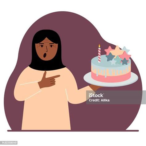 한 여성이 생일이나 행사를 축하합니다 촛불을 든 생일 케이크를 든 여자 놀라움에 대한 스톡 벡터 아트 및 기타 이미지 놀라움 벡터 생일 Istock