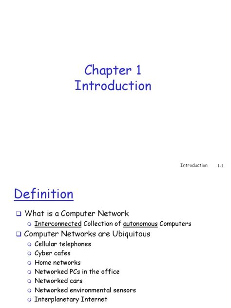 chapter 1 computer networks and the internet pdf transmission
