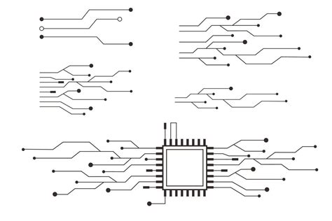 Circuit Board Line Microchip Software Integrated Motherboard