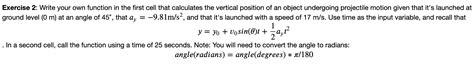 solved exercise 2 write your own function in the first cell