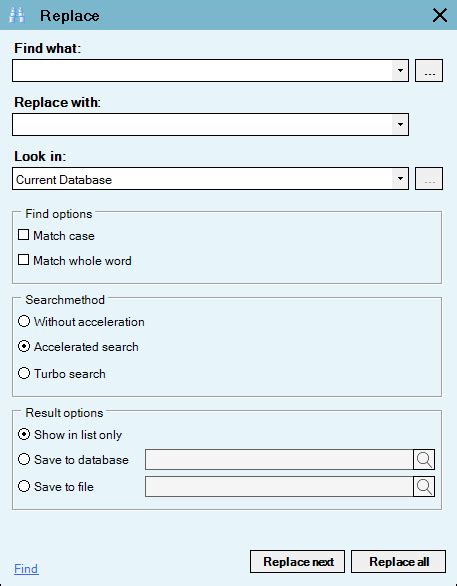 Find And Replace For Ms Access Access Dev Tools