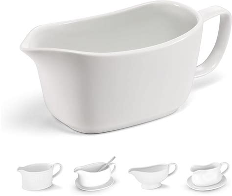 Kook Gravy Boat Ceramic Serving Dish Dispenser For