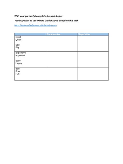 Grammar Comparison Pdf