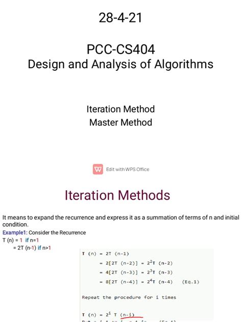 Class 03 Daa 4th Sem Pdf Teaching Methods And Materials Science