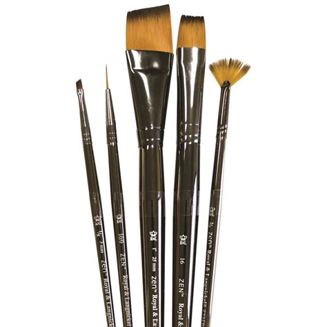 Royal Langnickel Zen 5pc Standard Handle Brush Set Includes