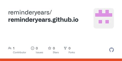 Github Reminderyears