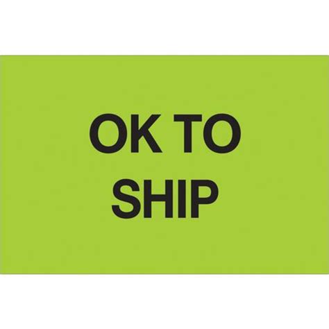 Tape Logic Labels Ok To Ship 2 X 3 Fluorescent Green 500 Roll Michaels