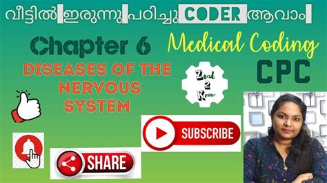 Icd 10 Cmchapter 6diseases Of Nervous Systemin Malayalam Medical Coding Youtube