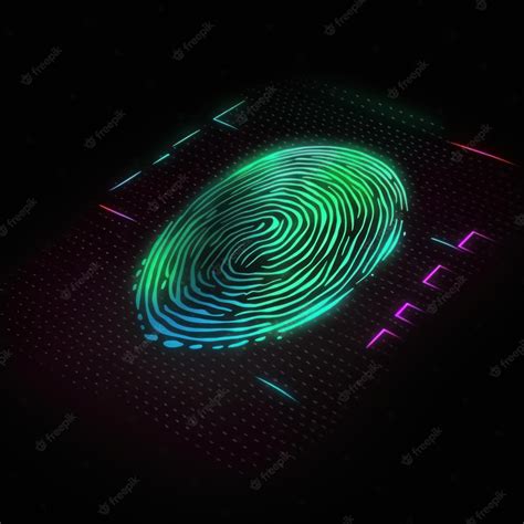 Premium Ai Image Fingerprint Security Access With Biometrics