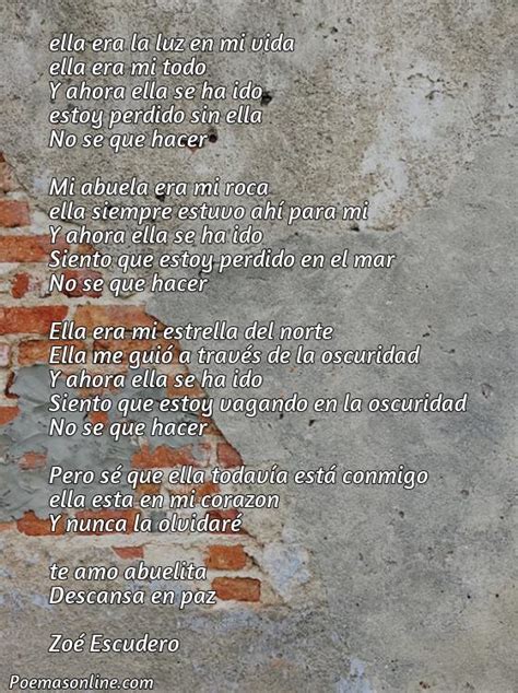 5 Mejores Poemas Para Mi Abuela Muerta Poemas Online