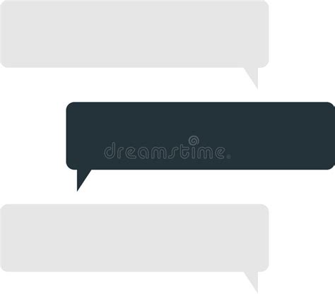 Message Boxes And Chats Illustration In Minimal Style Stock Vector