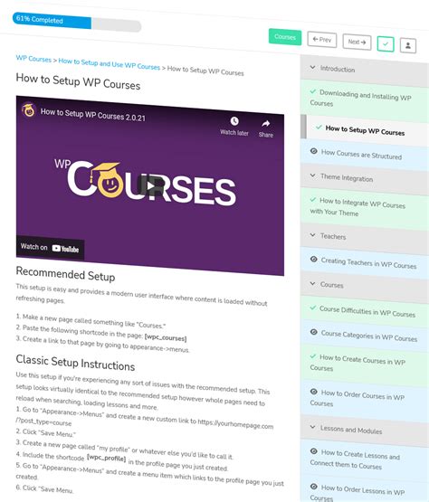 WP Courses WP Courses WordPress LMS Plugin