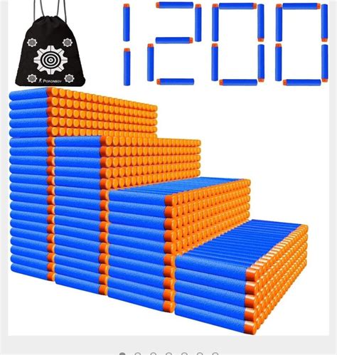 Amosting 100pcs Refill Darts For Nerf N Strike Elite Modulus Glow At