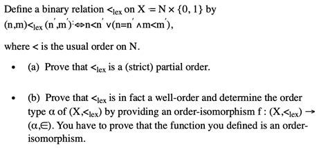 Solved Define A Binary Relation