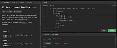 Day 33 Of 30daysofcodechallenge Search Insert Position Kirithiv R Posted On The Topic Linkedin