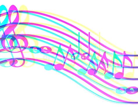 Musical Notes Colorful Abstract Background Stock Illustration