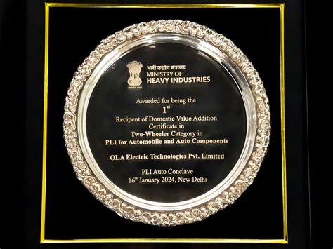 Ola Electric Receives Domestic Value Addition Certificate In Two