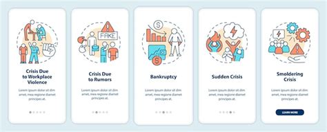 Premium Vector Types Of Risks Onboarding Mobile App Screen