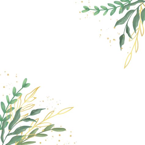 Green Leaf Corner Border