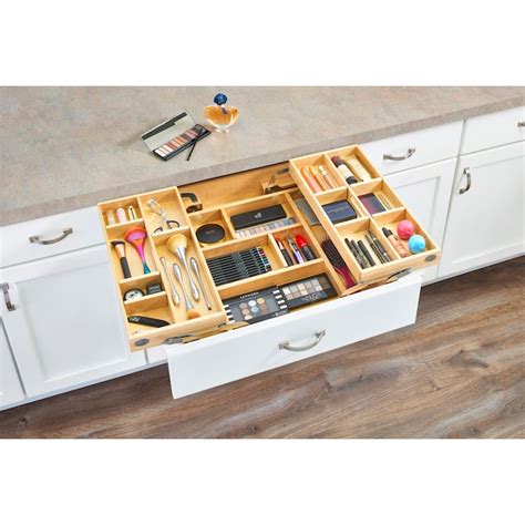 Rev A Shelf 2153 Inches X 21 Inches Clear Maple Wood Drawer Organizer