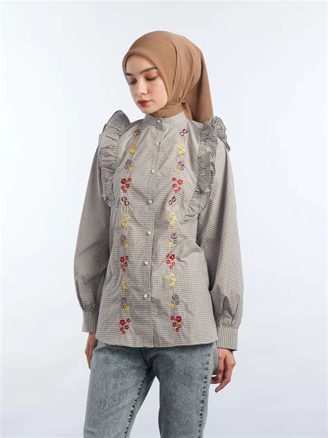 Jual Aleza Aleza Ellie Shirt Brown Original 2025 Zalora Indonesia