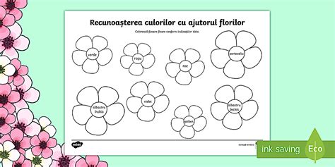 Flori De Primăvară Colorate De Decupat Twinkl România