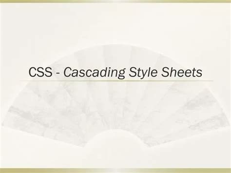 Ppt Css Cascading Style Sheets Powerpoint Presentation Free