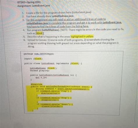Solved Ist242 Spring 2021 Assignment Lotto Eventjava 1