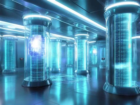 Future Data Centers Exploring Advanced Server Designs And Infrastructure Stock Illustration