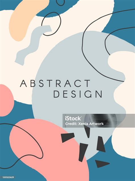 파스텔 색상의 손으로 그린 유기 모양과 질감과 현대 벡터 일러스트레이션 0명에 대한 스톡 벡터 아트 및 기타 이미지 0명