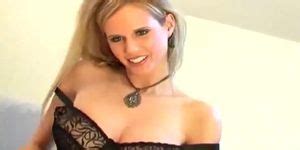 Busty Blonde Lingerie Tease In Seamed Stockings Tnaflix Com