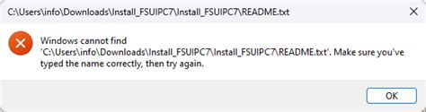 Cannot Run Fsuipc7 Installer Cannot Open Readmetxt Fsuipc7 Msfs