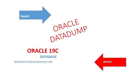 Data Dump Export And Import Oracle 19c Youtube