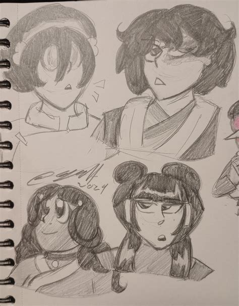 Atla Doodles Of Zuko Toph Kataraz And Mai By Cage Catyt On Newgrounds