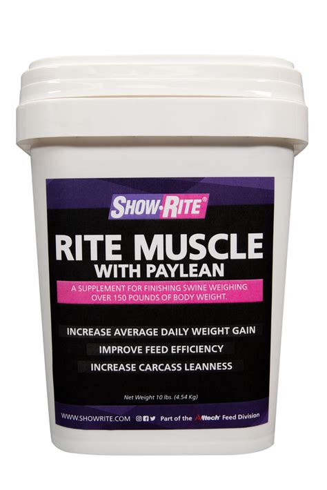 Show Rite Rite Muscle With Paylean 10 Lbs Monighettis Farrier Feed