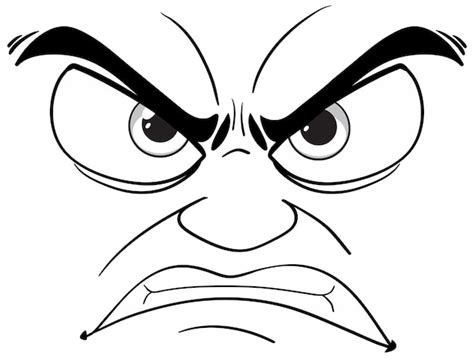 Premium Vector Angry Facial Expression Illustration