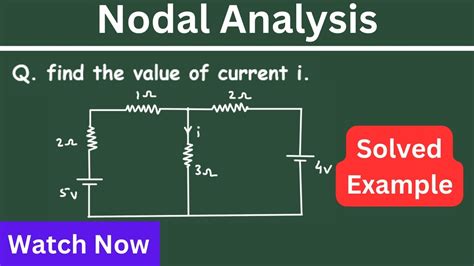 Nodal Analysis Solved Example Problem Node Voltage Analysis Problem Solution Youtube