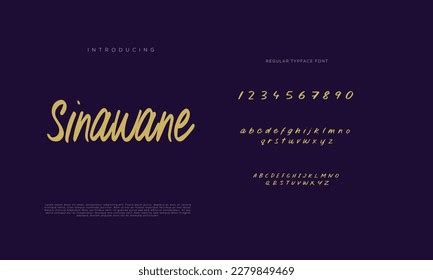 Handwritten Script Font Hand Drawn Brush Stock Vector Royalty Free Shutterstock