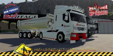 LS19 BENNE TP EIFFAGE v 1 5 Anhänger Mod für Landwirtschafts Simulator 19