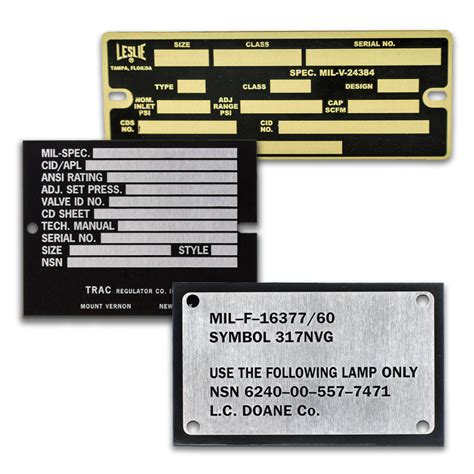 Custom Uid Labels Quality Name Plate