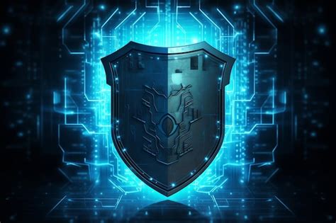 Premium Ai Image Cyber Security Shield Protecting Digital Data Network Ai