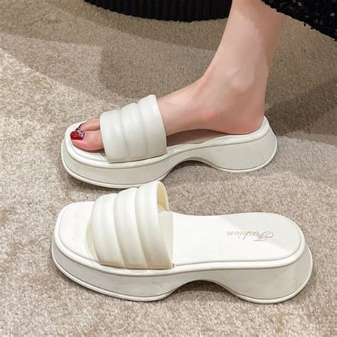 여성 키높이 통굽 사무실 슬리퍼 실내화 헬로마켓