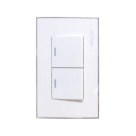 Interruptor Doble Linea Elegante Marca Opalux Inversiones Ferreteras Arago